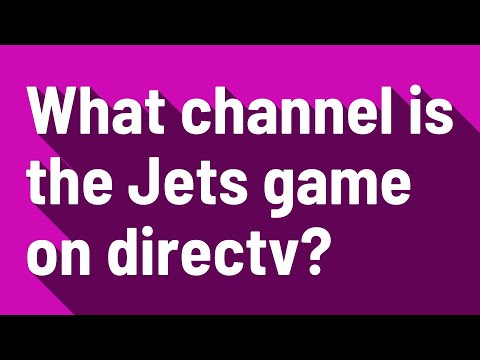What channel is the Jets game on directv?