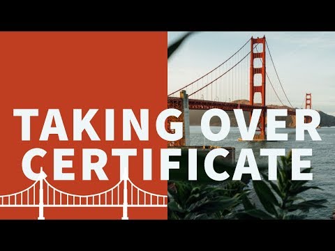 How A Taking Over Certificate (TOC) Is Done The Right Way