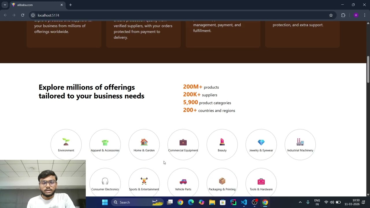 How to Build a Fully Responsive Alibaba Clone | React & Tailwind