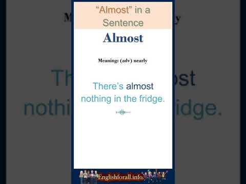 Almost Meaning | Almost in a Sentence | Most common words in English #Shorts