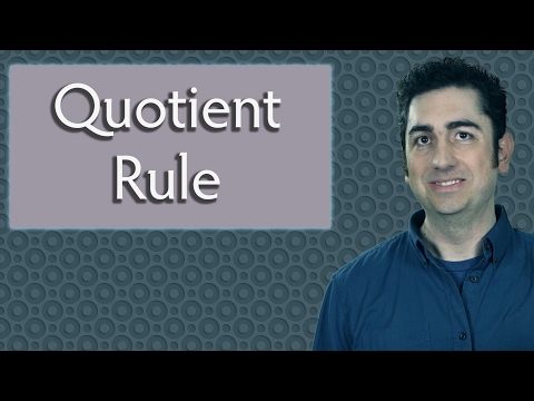 The Quotient Rule (Calculus)