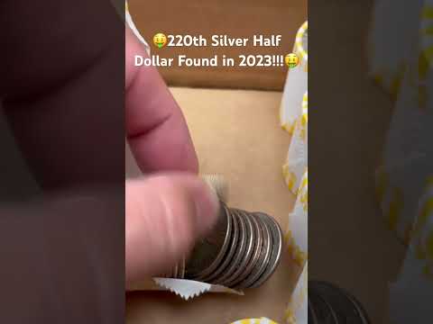 🤑220th Silver Half Dollar Found in 2023! #shorts #silverstacking #coinrollhunting #coincollecting