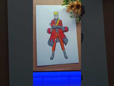 Naruto Uzumaki Full Body Drawing 🤯🔥 #anime #drawing #naruto