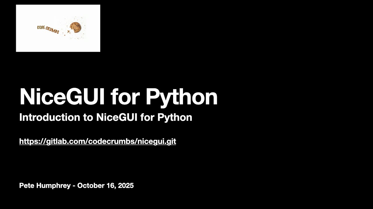 Introduction to NiceGUI for Python