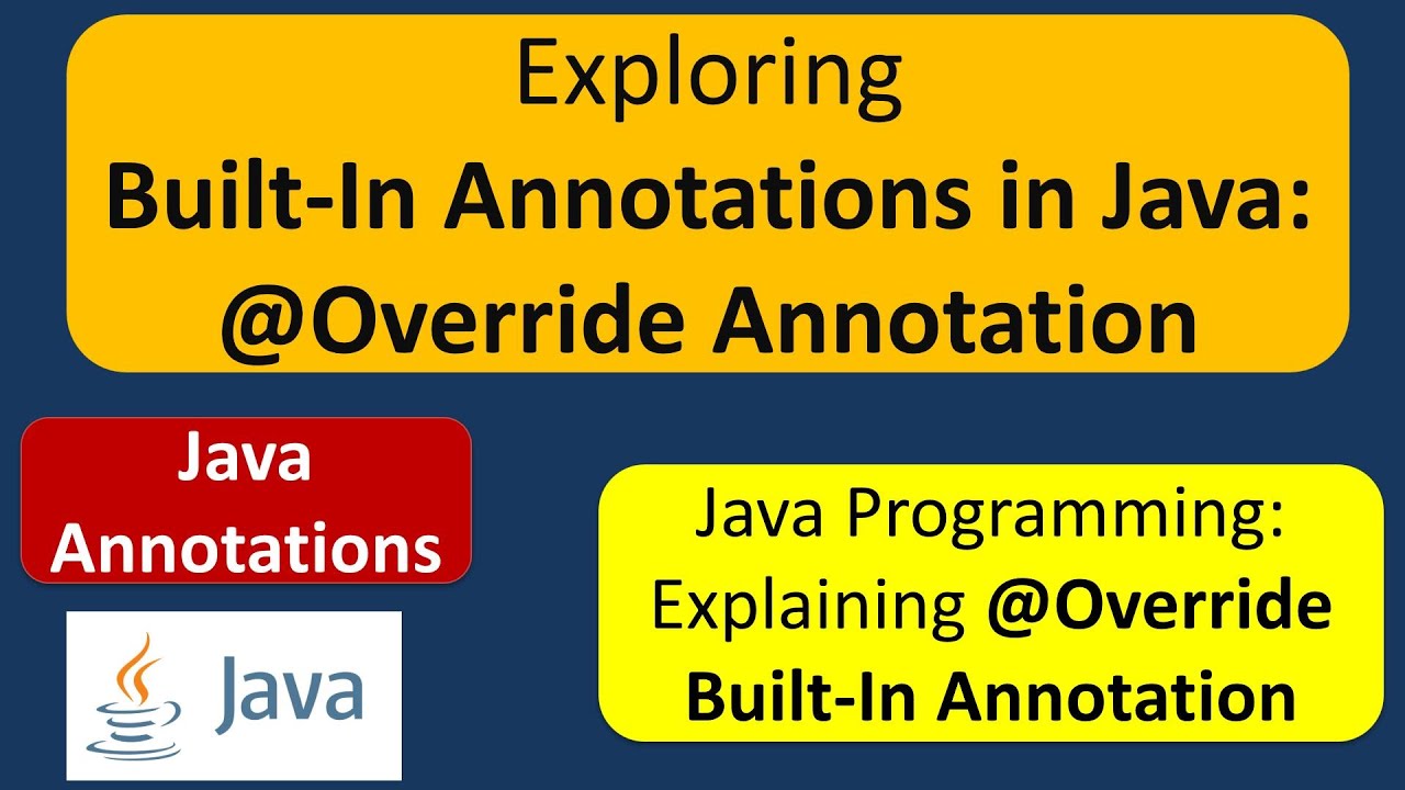 Exploring Built-In Annotations in Java: @Override Annotation | Java annotations |Annotations in java