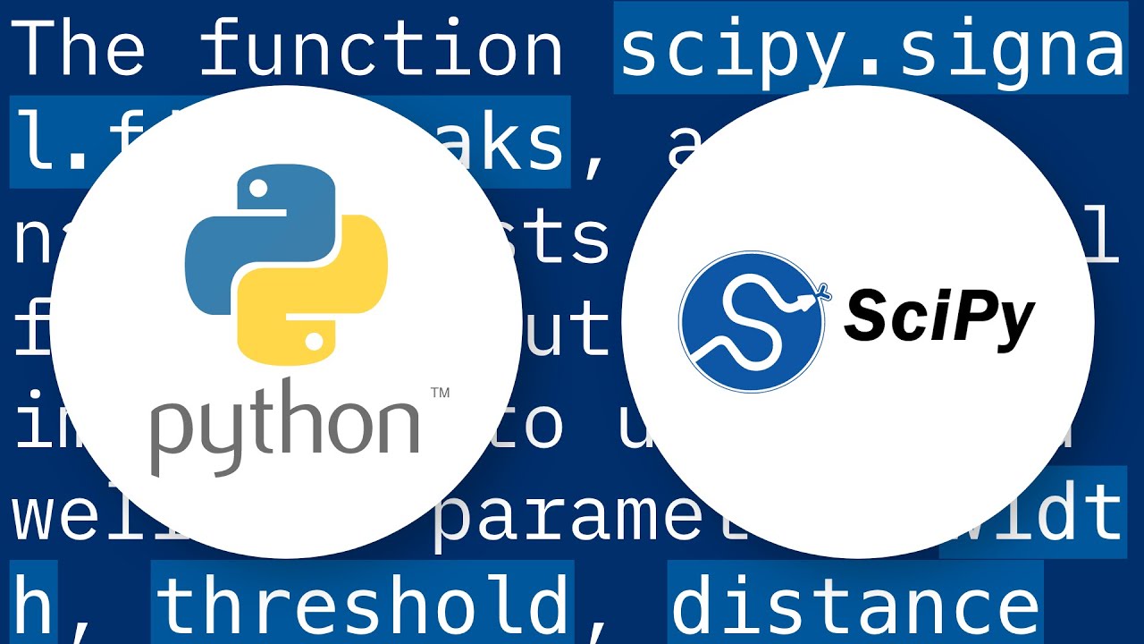 Peak-finding algorithm for Python/SciPy