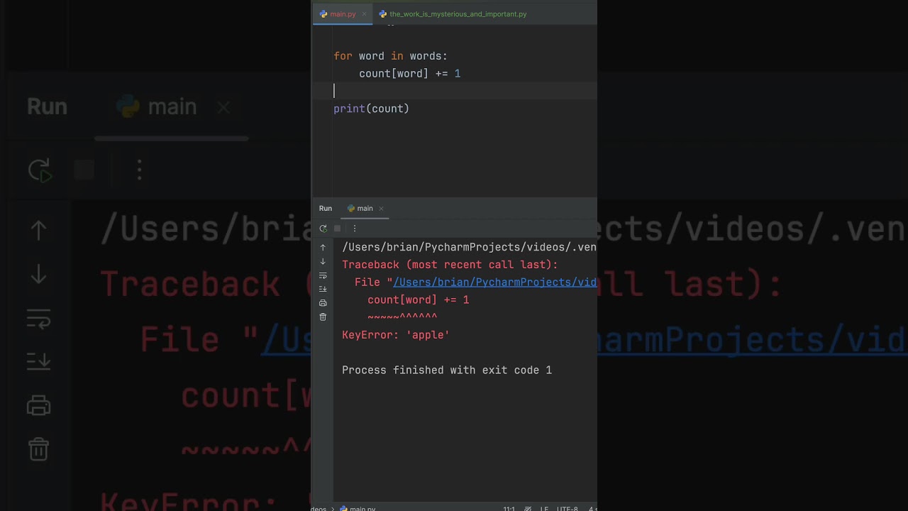 Fix Python KeyErrors Instantly with This One Trick! 🔥