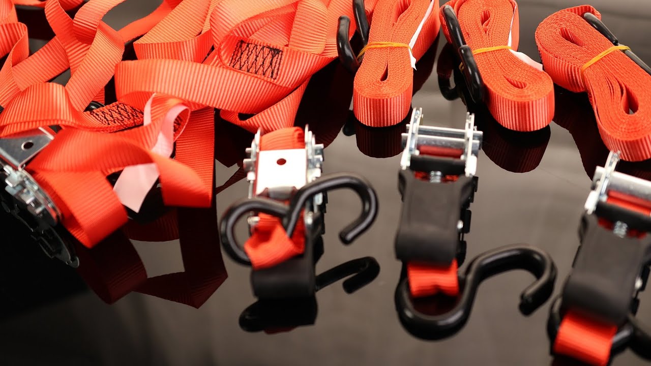 Jack Boss Ratchet Tie Down Straps Set 4 Pack