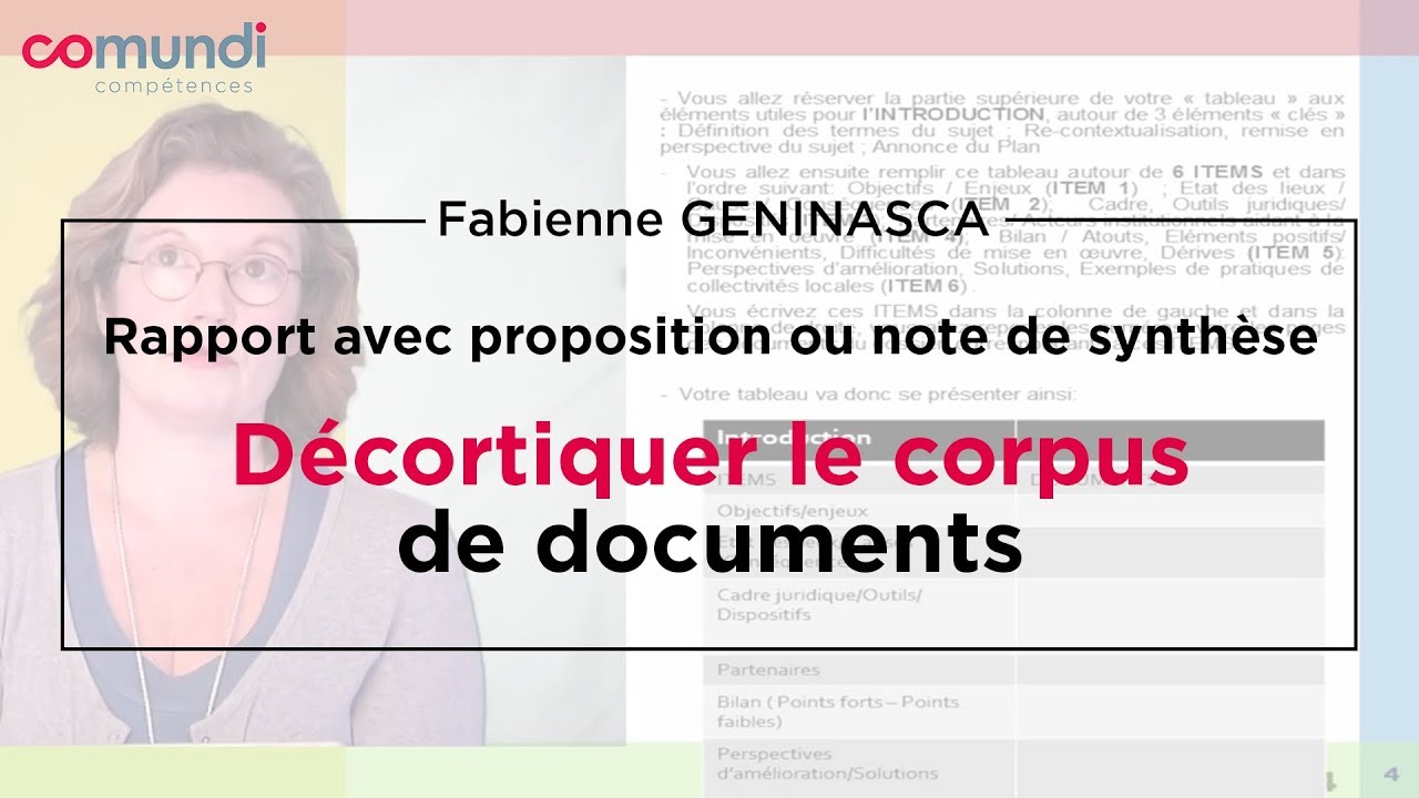 Note de synthèse (2/5) : décortiquer le corpus de documents