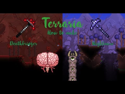 Terraria: How to Make the Crimson / Corruption Pickaxe
