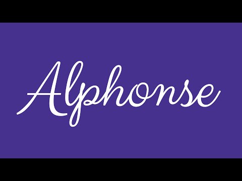 Learn how to Sign the Name Alphonse Stylishly in Cursive Writing