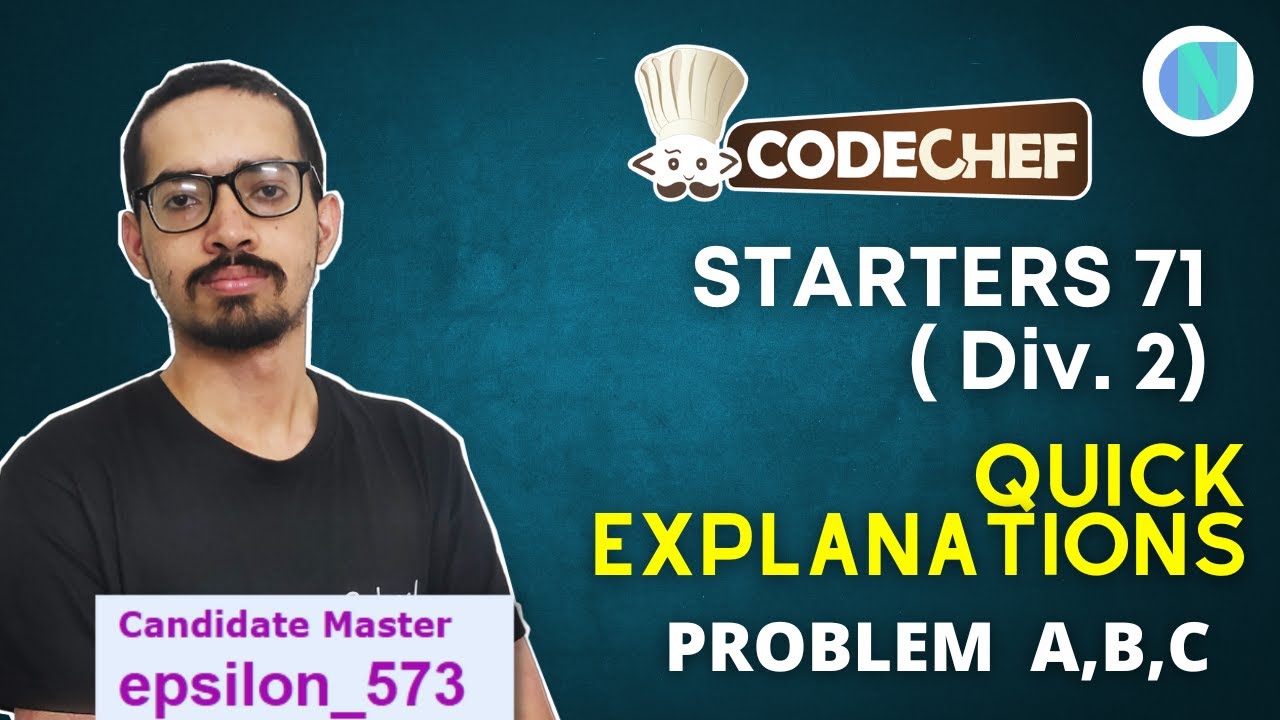 Codechef Starters 71 Div 2 Solutions || Problem A,B,C