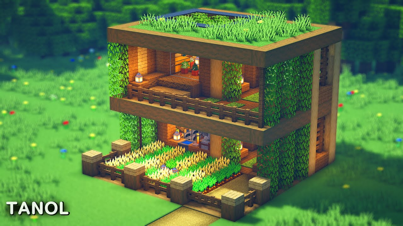 ⚒️ Minecraft : How To Build a Simple Survival Wooden Modern House_[마인 ...