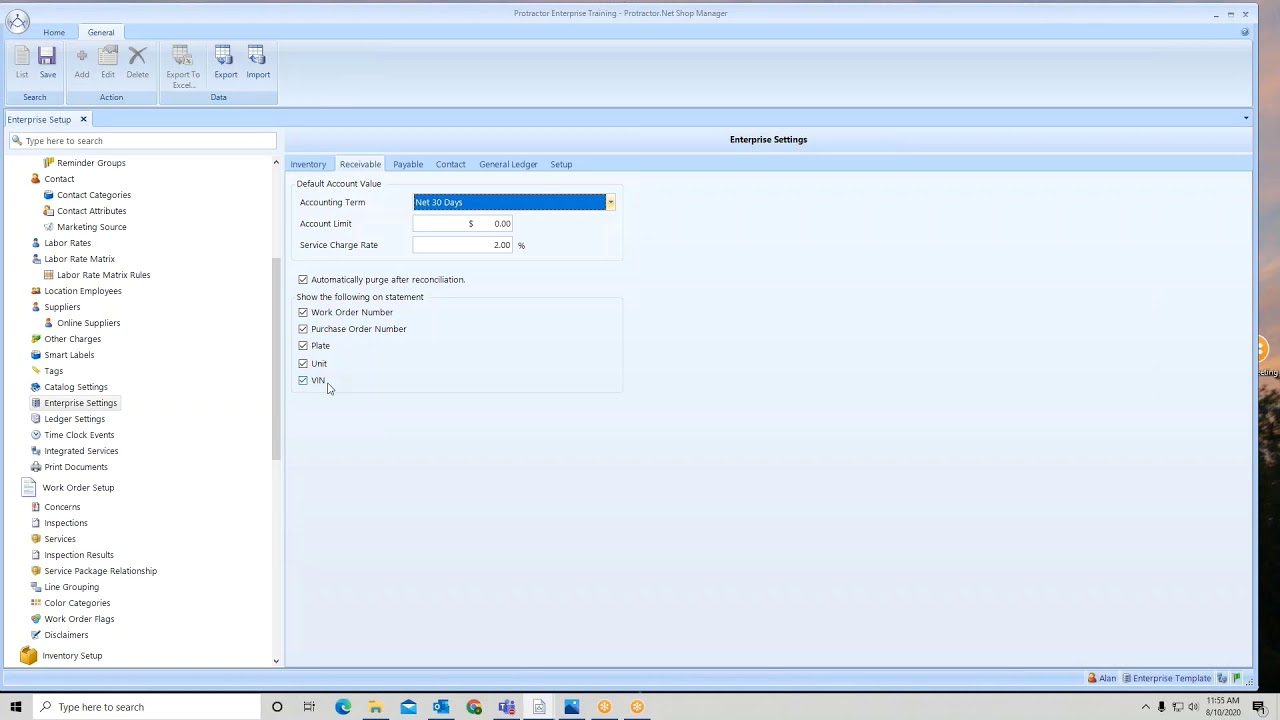 Enterprise - Setup - Enterprise Settings