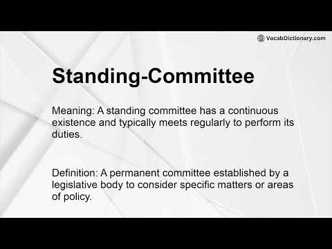 Standing-Committee Meaning