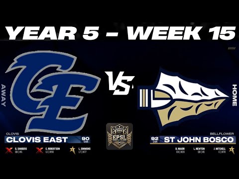 EPSL Football: HS Series: Clovis East Timberwolves vs St. John Bosco Braves - Week 15
