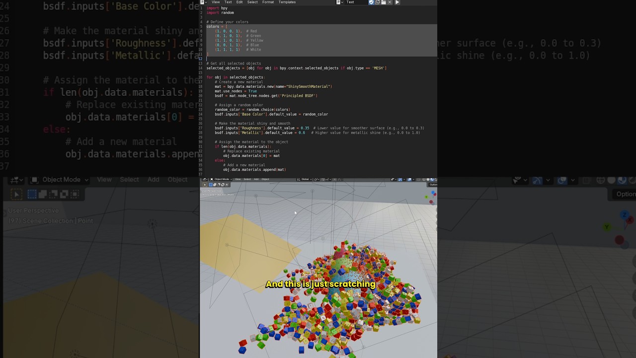 How to use Python to automate 3D simulations in blender #python #blender #3danimation #coding