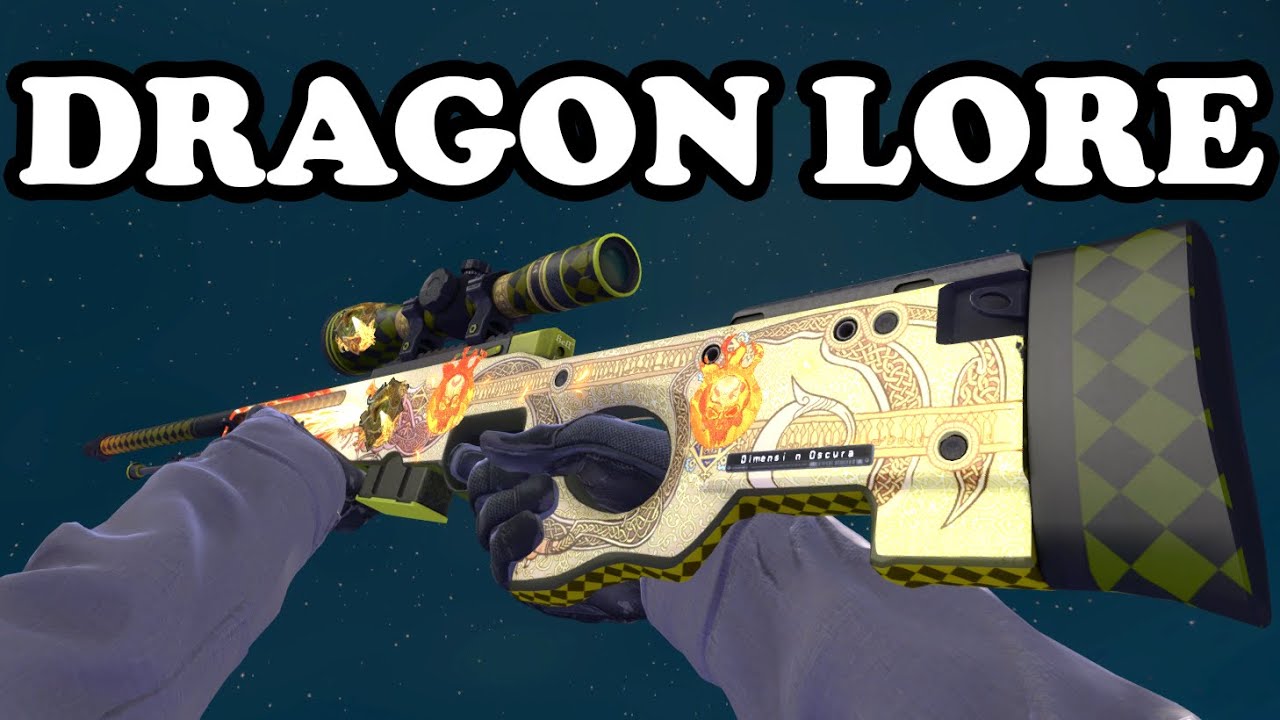 CSGO AWP Dragon Lore (Dragon Lore and Fire Stickers)