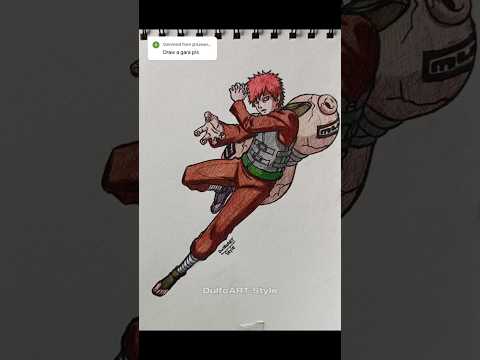 Gaara, speed drawing #anime #drawing #gaara #narutoshippuden #art #animeart #animedrawing #fyp #fy