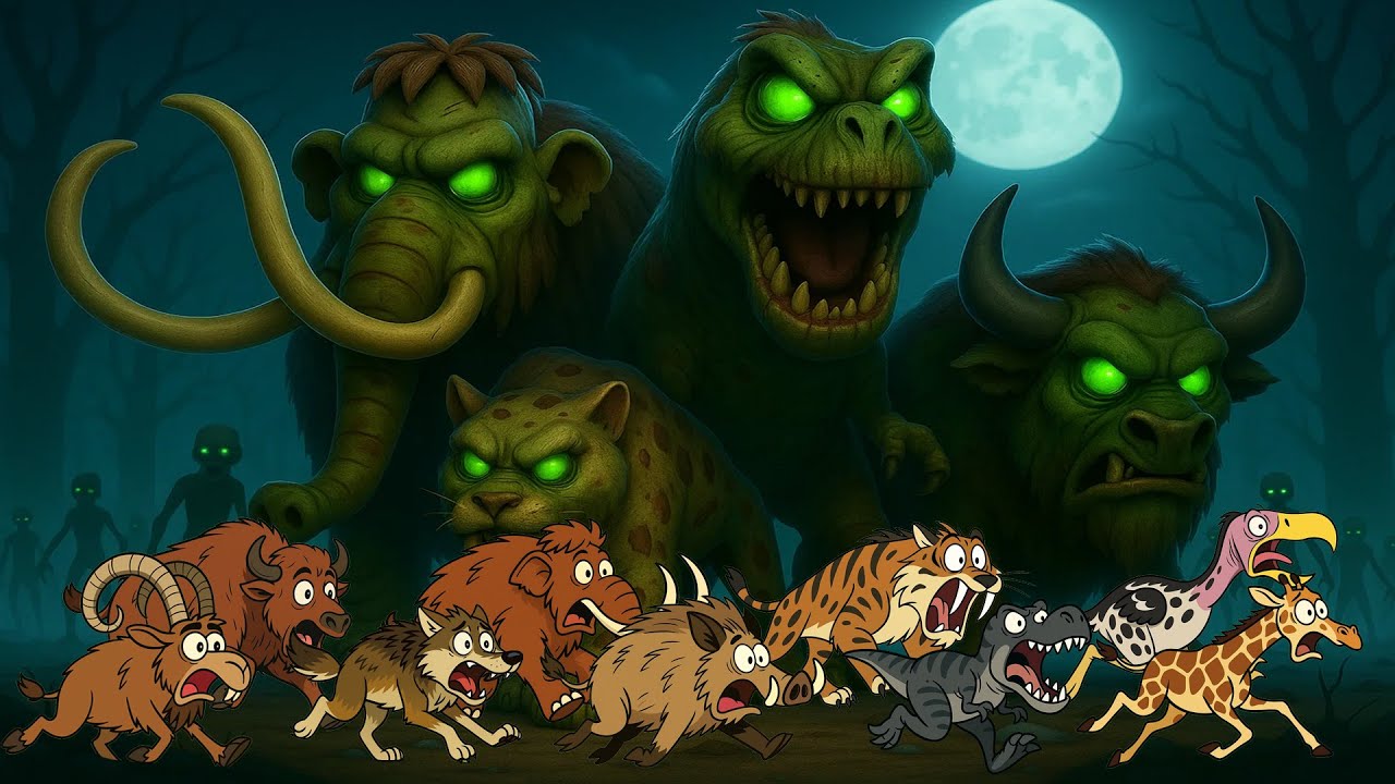 Zombie Transformation Prehistoric Animals | Zombie Animal Scary | Zazzy Melody