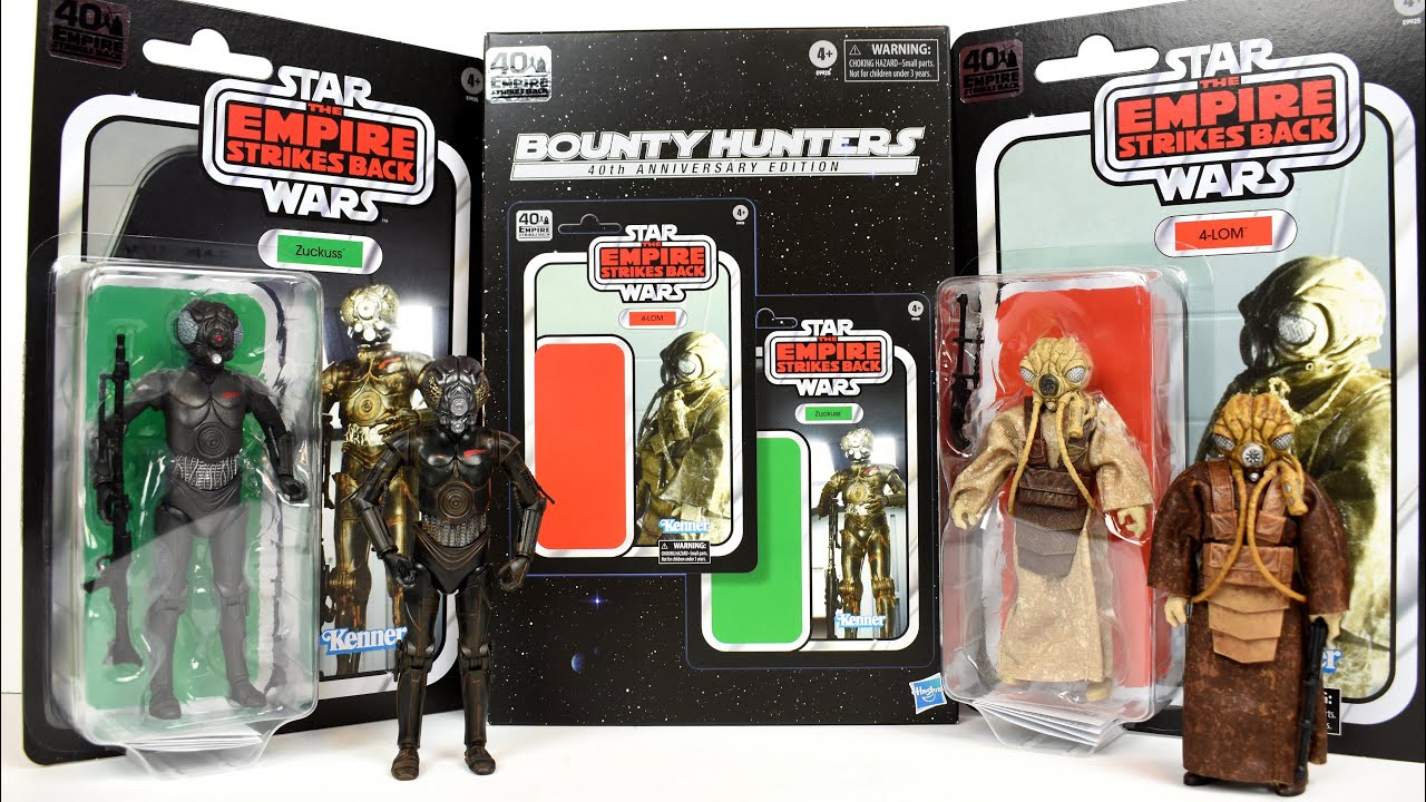 Star Wars Black Series Amazon Exclusive 4-Lom Zuckuss Bounty Hunters 40th Anniversary 2 Pack Review