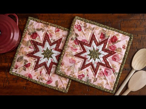 How To Make a Folded Star Squared Hot Pad from Plum Easy Patterns | a Shabby Fabrics Tutorial