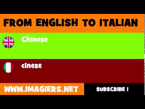 How to say Chinese in Italian