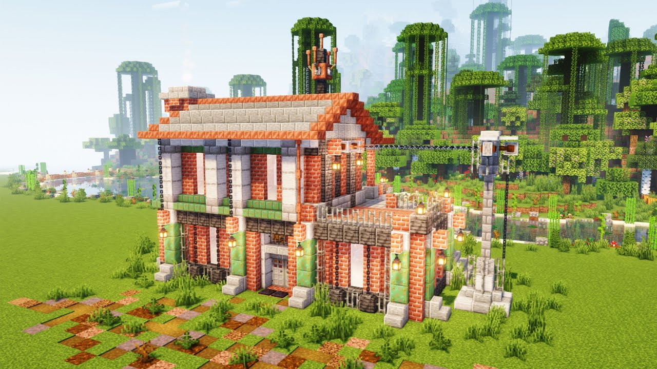 How to build Steampunk House - Minecraft tutorial