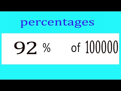 Percentages 92 Percentage(%) of 100000