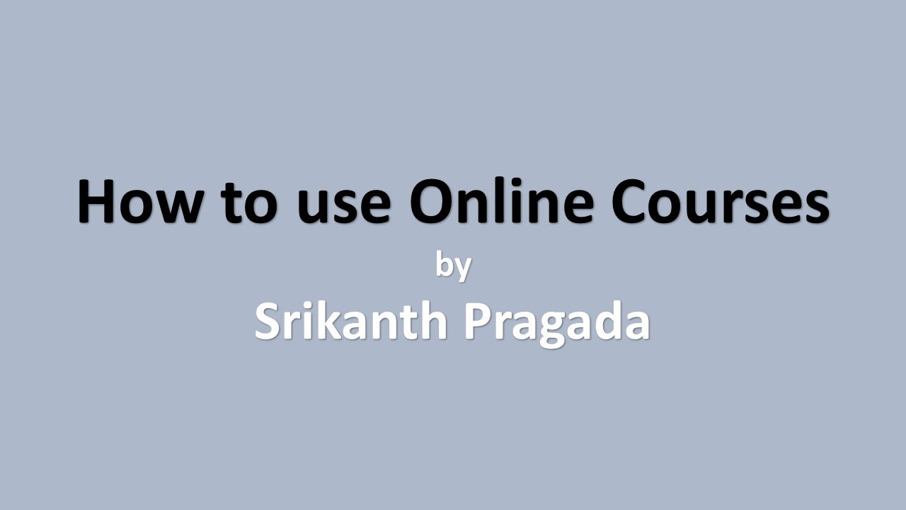 How to join Online Course at Srikanth Technologies