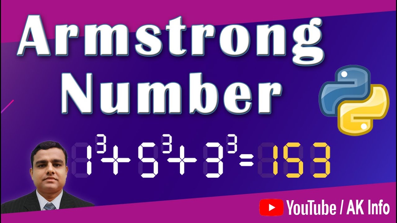 Armstrong number in python using function #akinfo