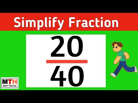 How to simplify the fraction 20/40 | 20/40 Simplified