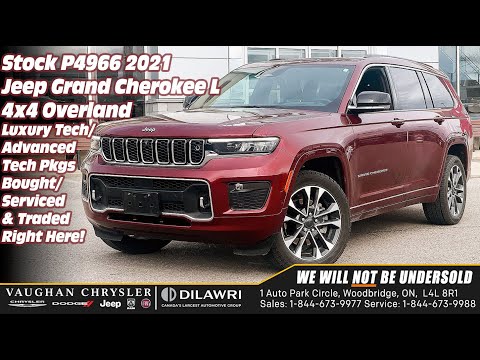 2021 Jeep Grand Cherokee L 4x4 Overland Luxury/Advanced Tech Pkgs at Vaughan Chrysler Stock P4966