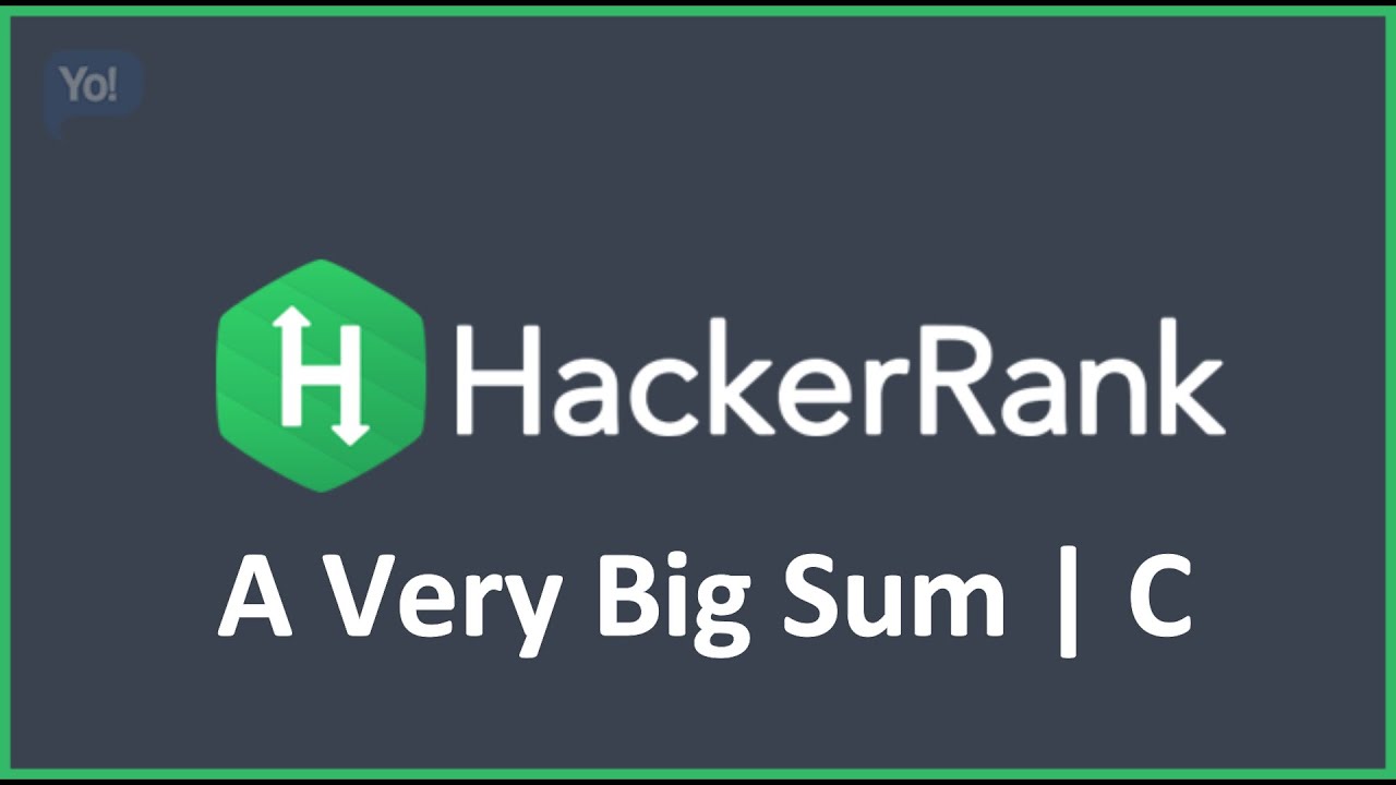 A Very Big Sum | Hacker Rank solution in C programming