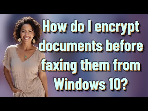 How do I encrypt documents before faxing them from Windows 10?