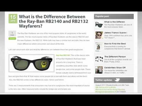 The Difference Between Ray-Ban Wayfarers RB2140 and RB2132