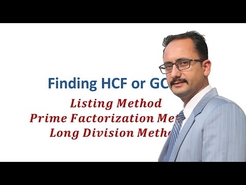 Finding HCF - Listing Method, Prime Factorization and Long Division Method