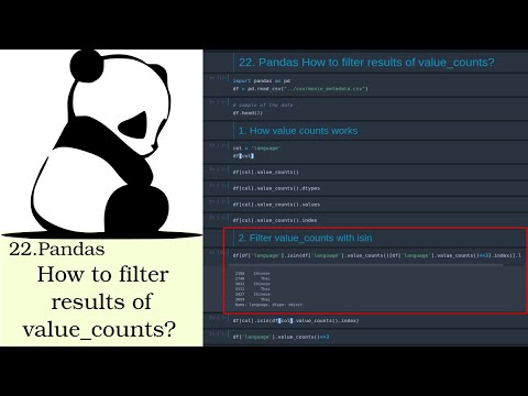 22. Pandas: How to filter results of value_counts?