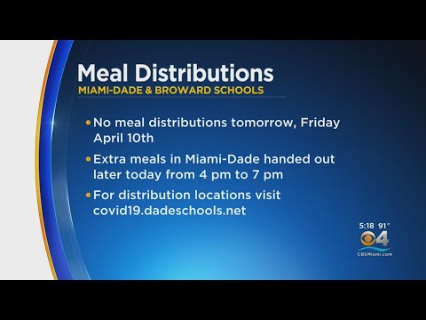Miami-Dade Schools Hands Out Extra Meals Thursday Evening