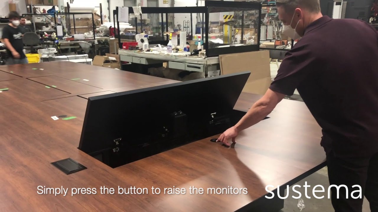 Modern Technology Table - Data Ports, Power, Height-Adjustable, AV, Multimedia