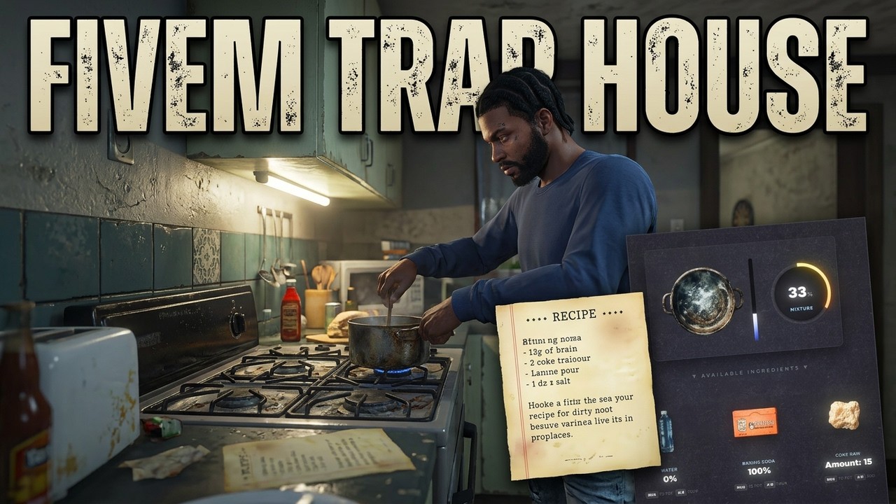 Insane Fivem Trap House Script! 🏚️ Drug Lab & Packing Station 💊