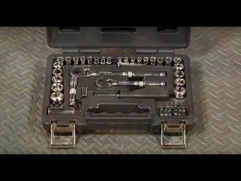 Klutch Mechanics Socket Set - 50-Pc., 1/4in. & 3/8in. Drive