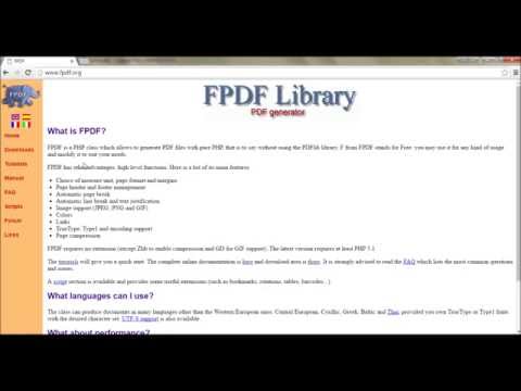 Create PDF using PHP - FPDF - 1 - Hello world