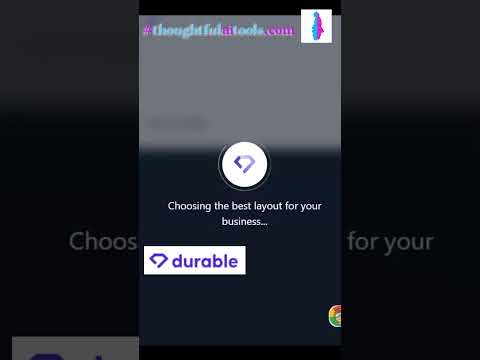 Durable: AI Website Builder Under a Minute #aitools #aiwebsitebuilder