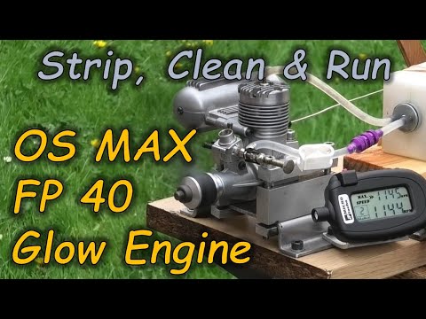 OS MAX FP 40 - Strip, Clean & Run - Early 1990's Glow Engine