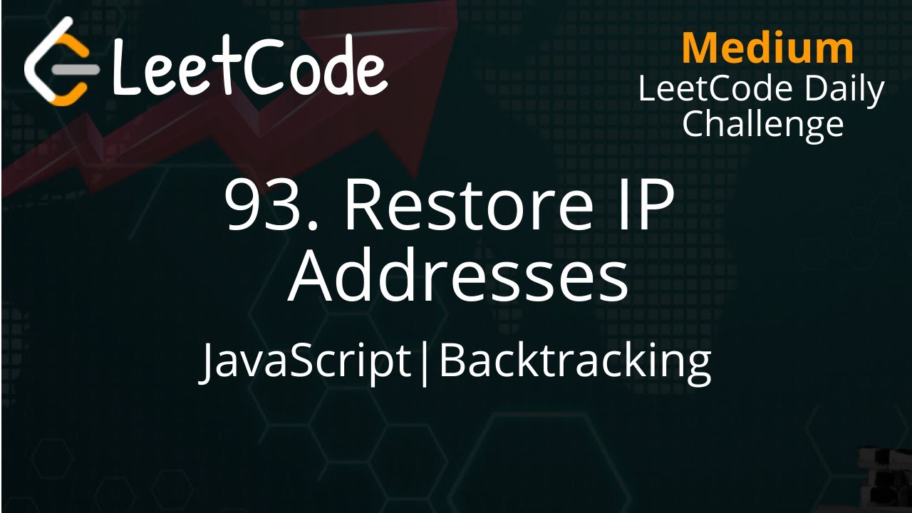 93. Restore IP Addresses | JavaScript | BackTracking | LeetCode Daily Challenge