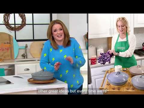 Temp-tations Special Edition Woodland Pie Plate with Dome Lid on QVC