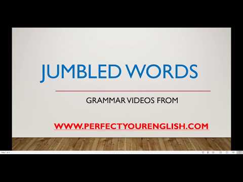 Jumbled Words Video Lecture - English Grammar for Class 9
