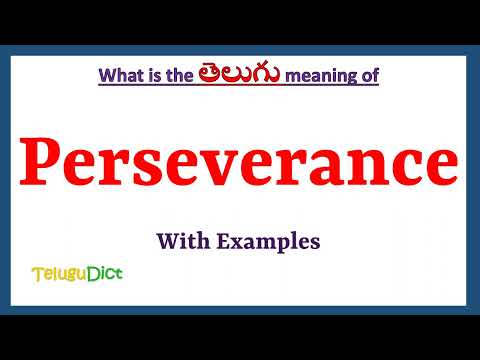 Perseverance Meaning in Telugu | Perseverance in Telugu | Perseverance in Telugu Dictionary |