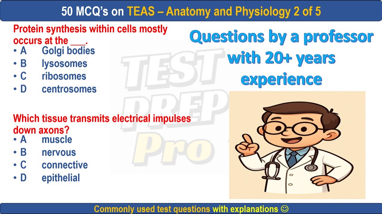50 TEAS Part 2 Anatomy and Physiology questions | TEAS | #anatomyandphysiology
